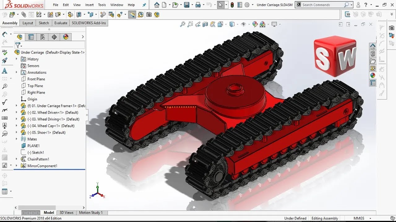 Solidworks Tutorial HP | Undercarriage | Excavator - YouTube