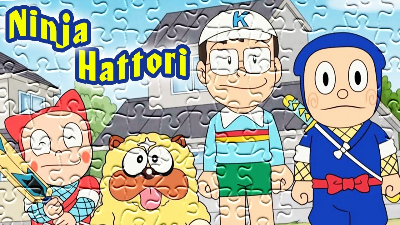 Ninja Hattori Cartoon Puzzle Games For Kids - Ninja Hattori-kun - YouTube
