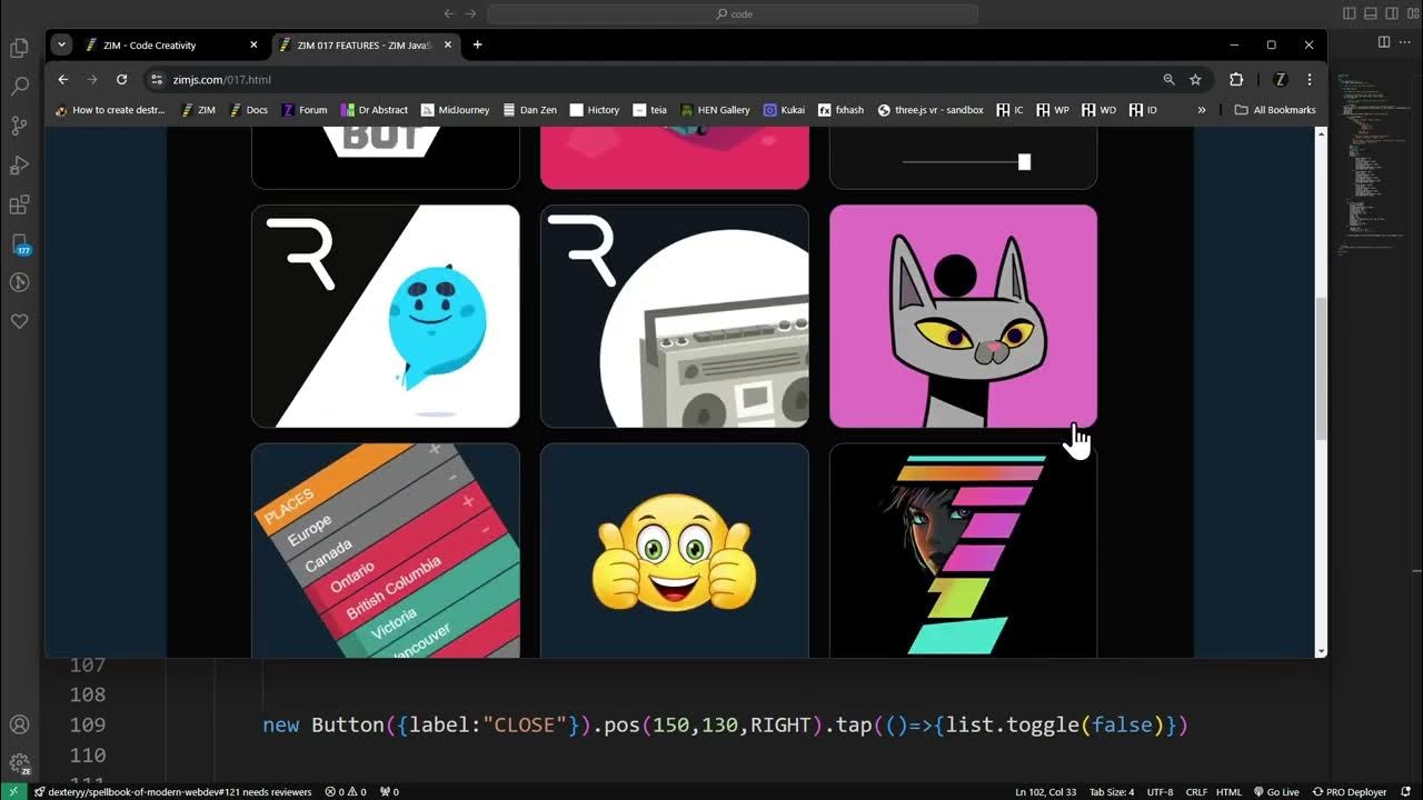 ZIM Bubbling 211. Accordion, Indicator and Continuous Pages! #JavaScript #Canvas - YouTube