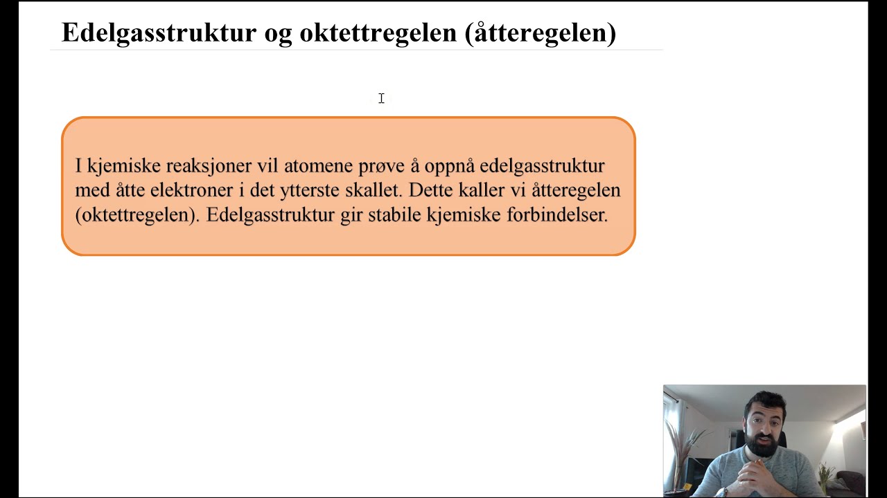 Repetisjon: Edelgasstruktur og oktettregelen (åtteregelen) - YouTube