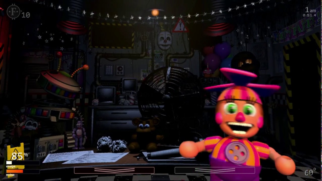 FNaF Ultimate Custom Night: FNaF 1 10 difficulty (Bonnet!) - YouTube