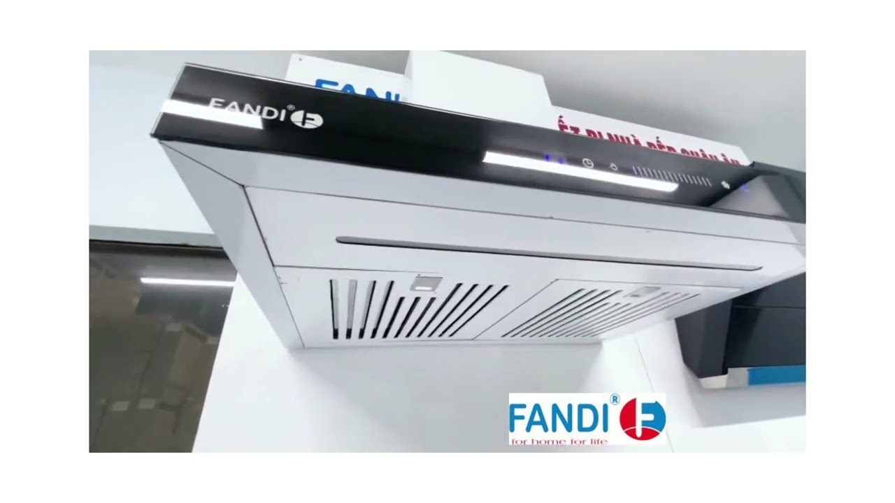Máy hút mùi Fandi FD-EU70 kiểu dáng Flat kính phẳng - YouTube