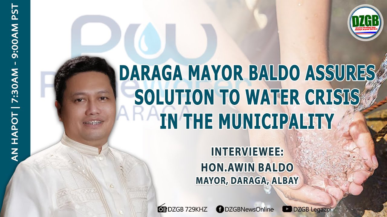 𝐃𝐚𝐫𝐚𝐠𝐚 𝐌𝐚𝐲𝐨𝐫 𝐁𝐚𝐥𝐝𝐨 𝐚𝐬𝐬𝐮𝐫𝐞𝐬 𝐬𝐨𝐥𝐮𝐭𝐢𝐨𝐧 𝐭𝐨 𝐰𝐚𝐭𝐞𝐫 𝐜𝐫𝐢𝐬𝐢𝐬 𝐢𝐧 𝐭𝐡𝐞 𝐦𝐮𝐧𝐢𝐜𝐢𝐩𝐚𝐥𝐢𝐭𝐲 ...