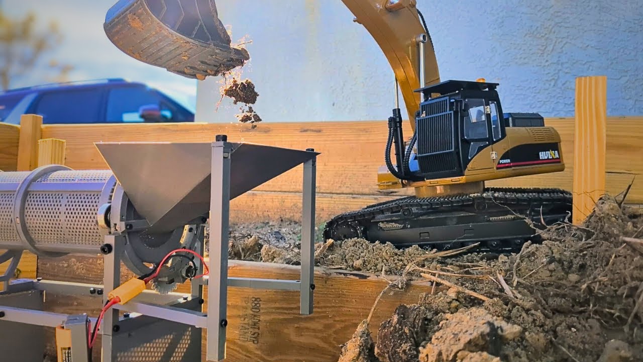 3D Printed RC Construction Trommel - YouTube