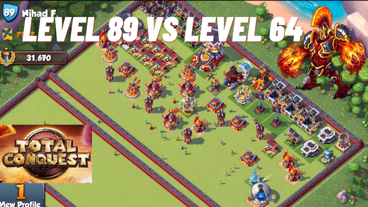Total Conquest - Level 89 VS Level 64 (me) - YouTube