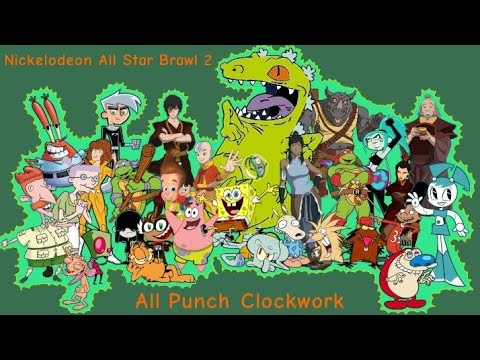 Nickelodeon All Star Brawl 2 All Characters Punching Clockwork - YouTube