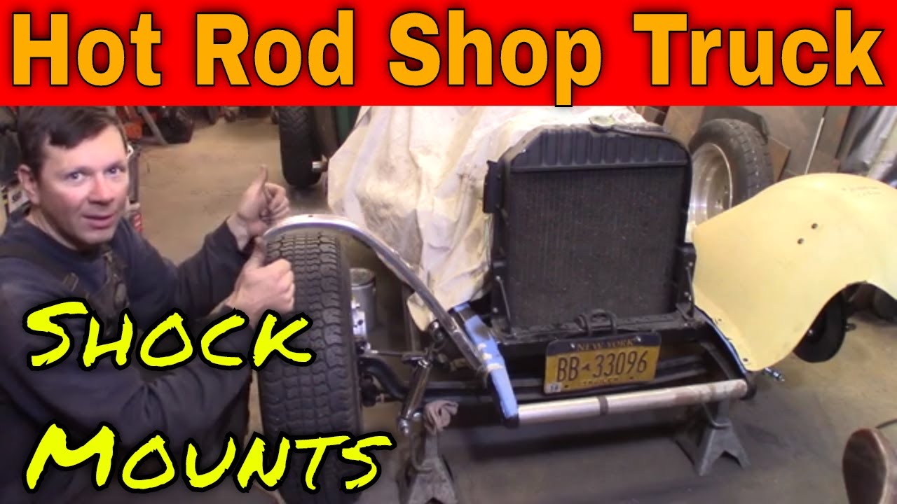 Model A Hot Rod Shop Truck: Front Shock Mounts and Fender Braces - YouTube