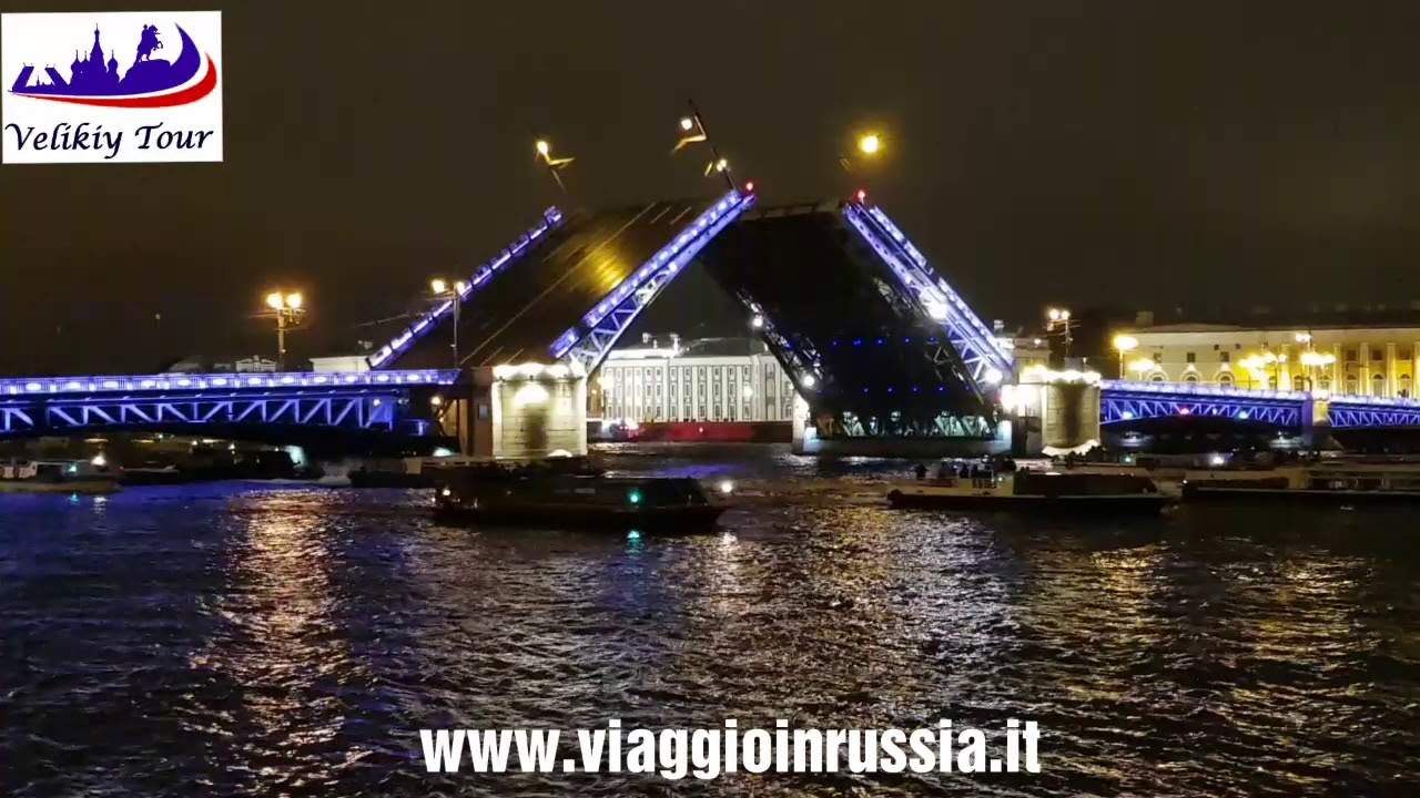 Apertura dei Ponti a San Pietroburgo - YouTube