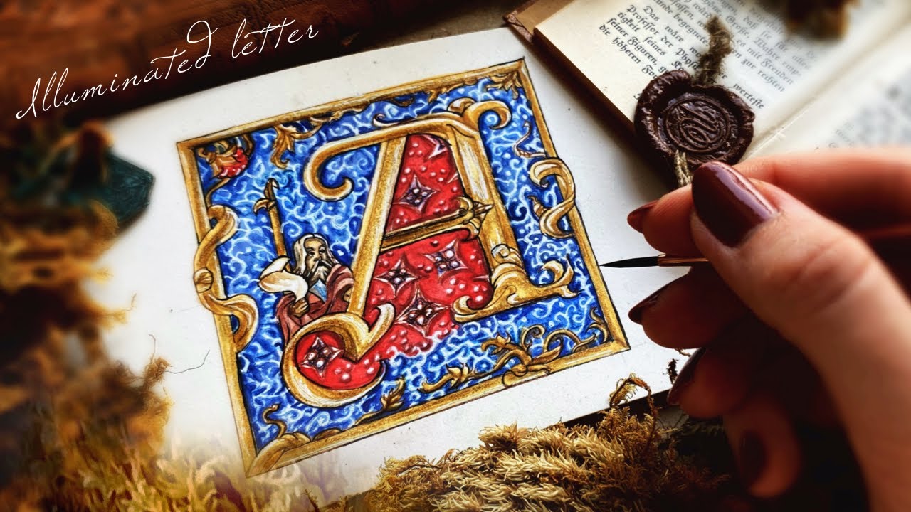 How To Draw Illuminated Letter A Medieval Illuminated Manuscript How To Draw Illuminated Letter A Medieval Illuminated Manuscript