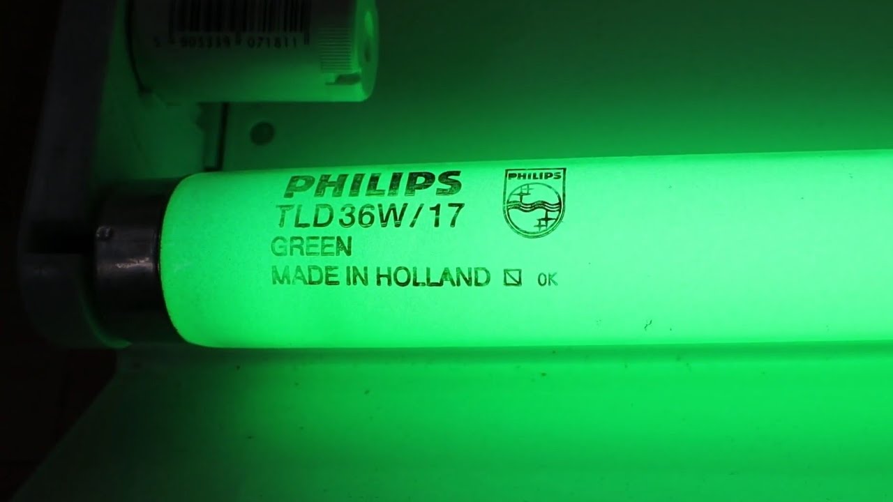 Tube fluorescent PHILIPS TL-D 36W/17 GREEN [Neuf - 90s] - YouTube