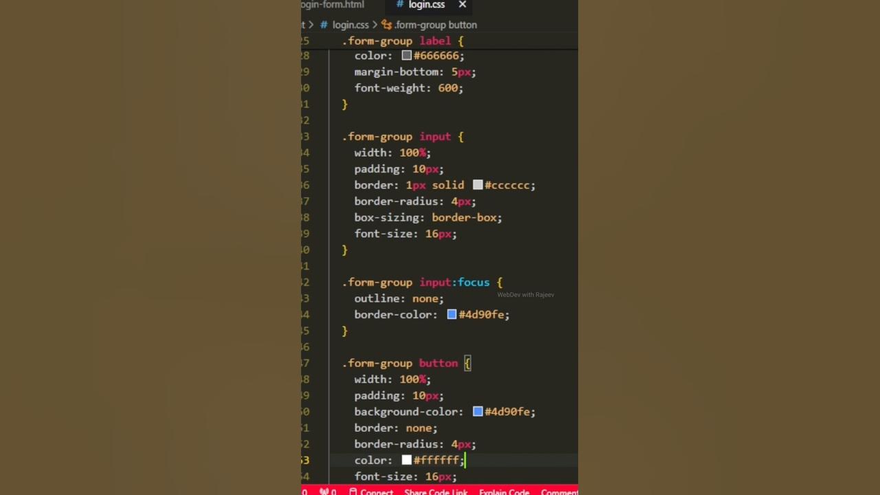 Login Page Html And Css Javascript Webdevwithrajeev Coding Javascript Youtube