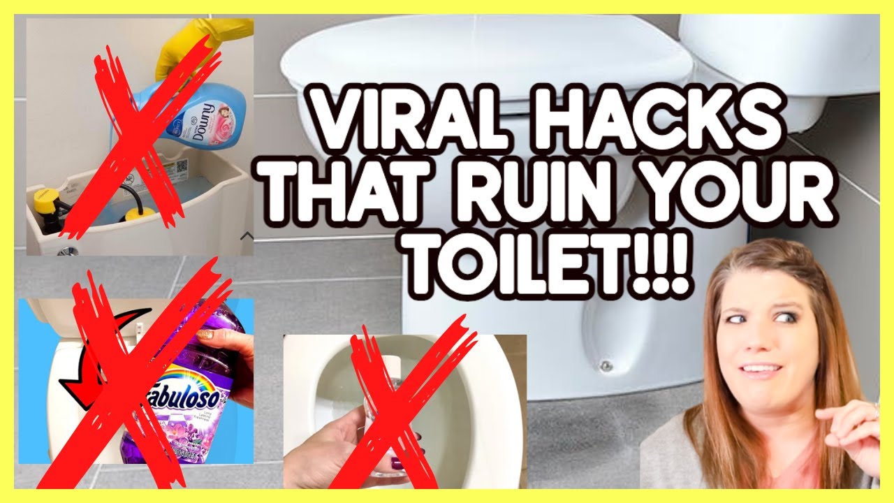 😱THIS CLEANING HACK RUINED MY TOILET! 😱Viral cleaning hacks BATHROOM ...