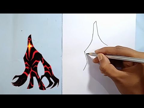 How to draw Malware from ben10 / ben 10 villein malware drawing - YouTube