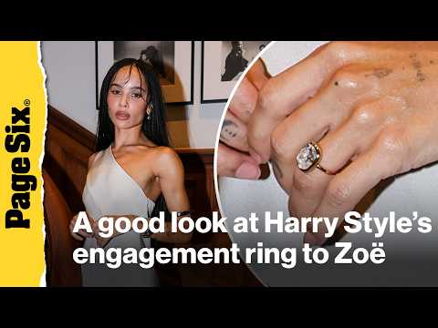 A close look at Zoë Kravitz's engagement ring from Harry Styles, worth over half a million dollars