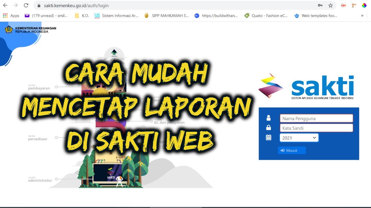 SAKTI WEB Tutorial Cara Mudah Mencetap Laporan Sakti Web Tahun Anggaran 2021 - YouTube