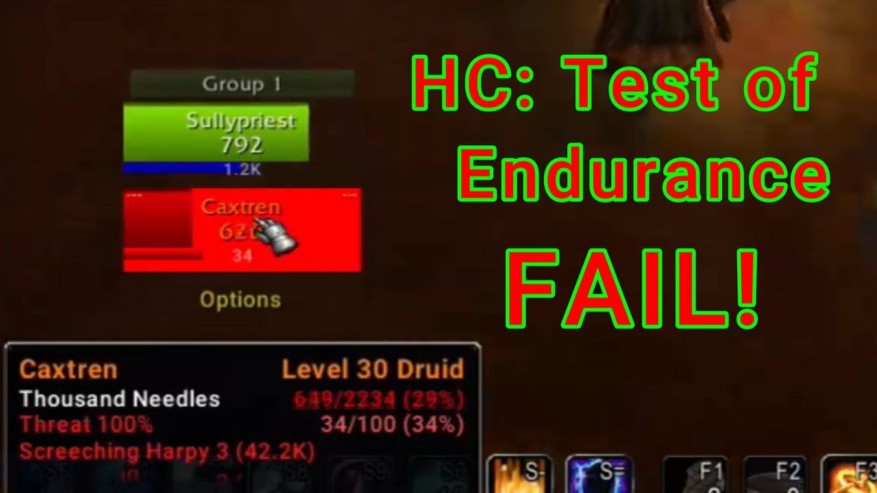 Hard Core WoW: Test of Endurance FAIL - YouTube
