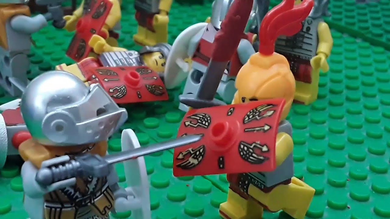 Romans battle with Germans Knights, Lego Stop Motion - YouTube