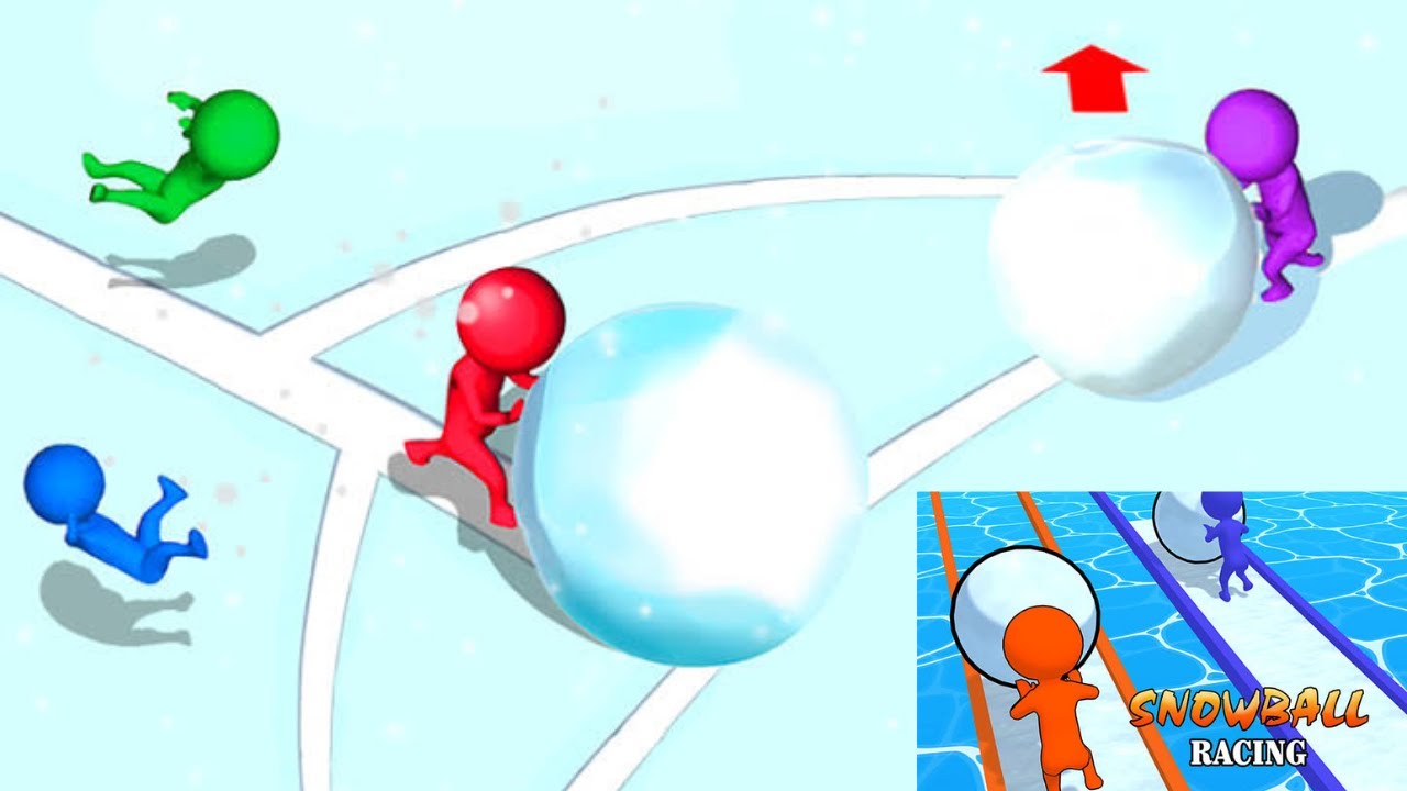 Snow Race 3D | Making Snow Ball Road | Simulator Gameplay - YouTube