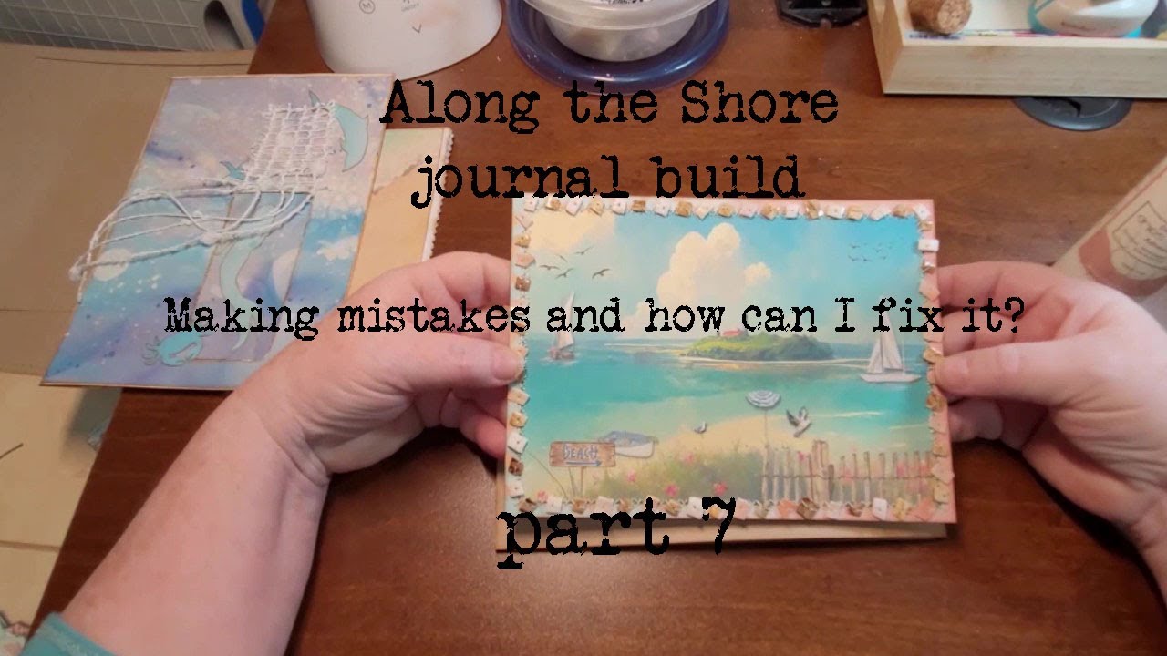 Along the Shore part 7... journal build, today a pocket with real ...
