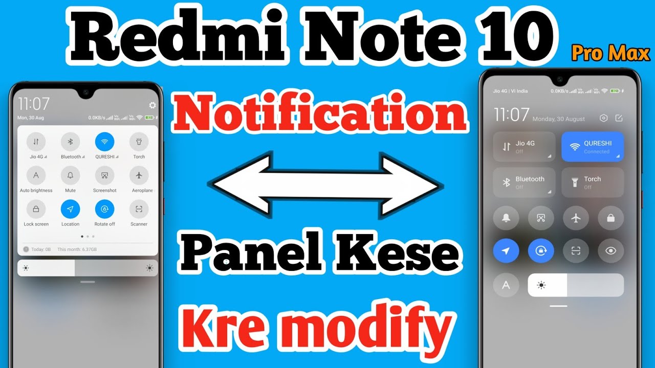 Notification Panel Kese Kre Modify | Redmi Note 10 Pro Max | How to ...