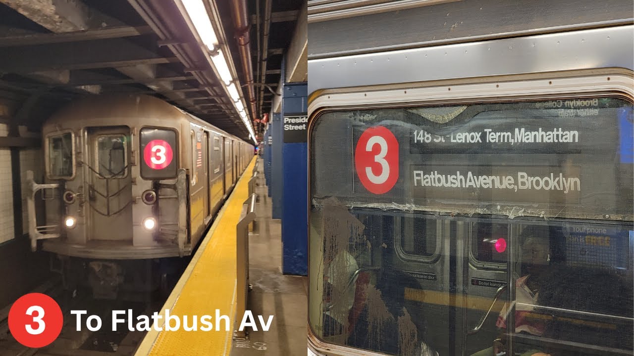 MTA R62 (3) Trains Running To/From Flatbush Avenue-Brooklyn College ...