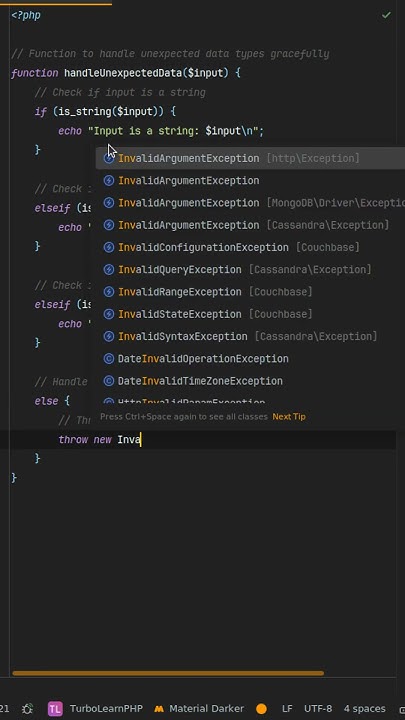 How To Handle Unexpected Data Types In Php Effectively Php Alert Handling Unexpected Data
