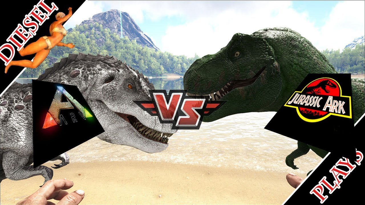 ART OF ARK - JURASSIC REX VS ARK REX! - YouTube