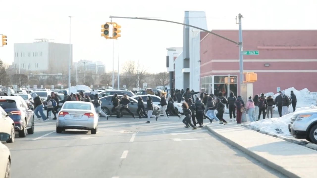 Riot at Bronx Mall as HUNDREDS takeover Bay Plaza on President Day ...