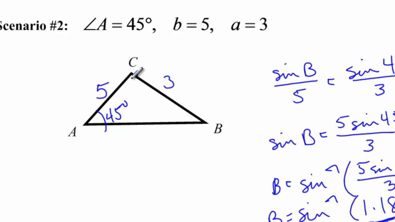 PC Law Of Sines Ambiguous Case YouTube