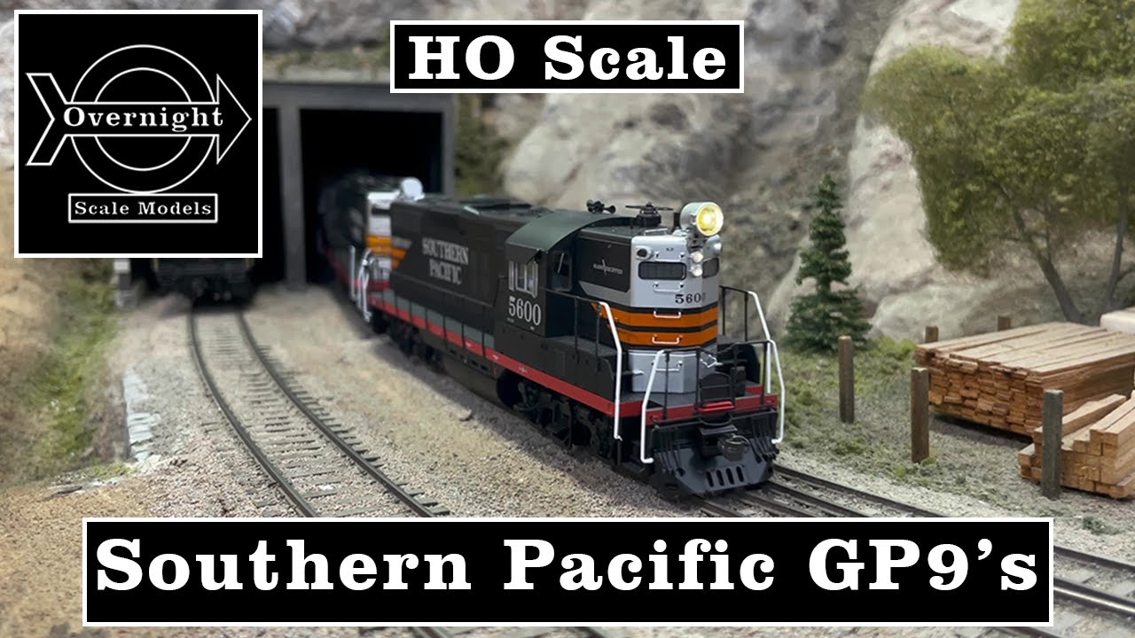 HO Scale Southern Pacific Black Widow GP9 Freight - YouTube