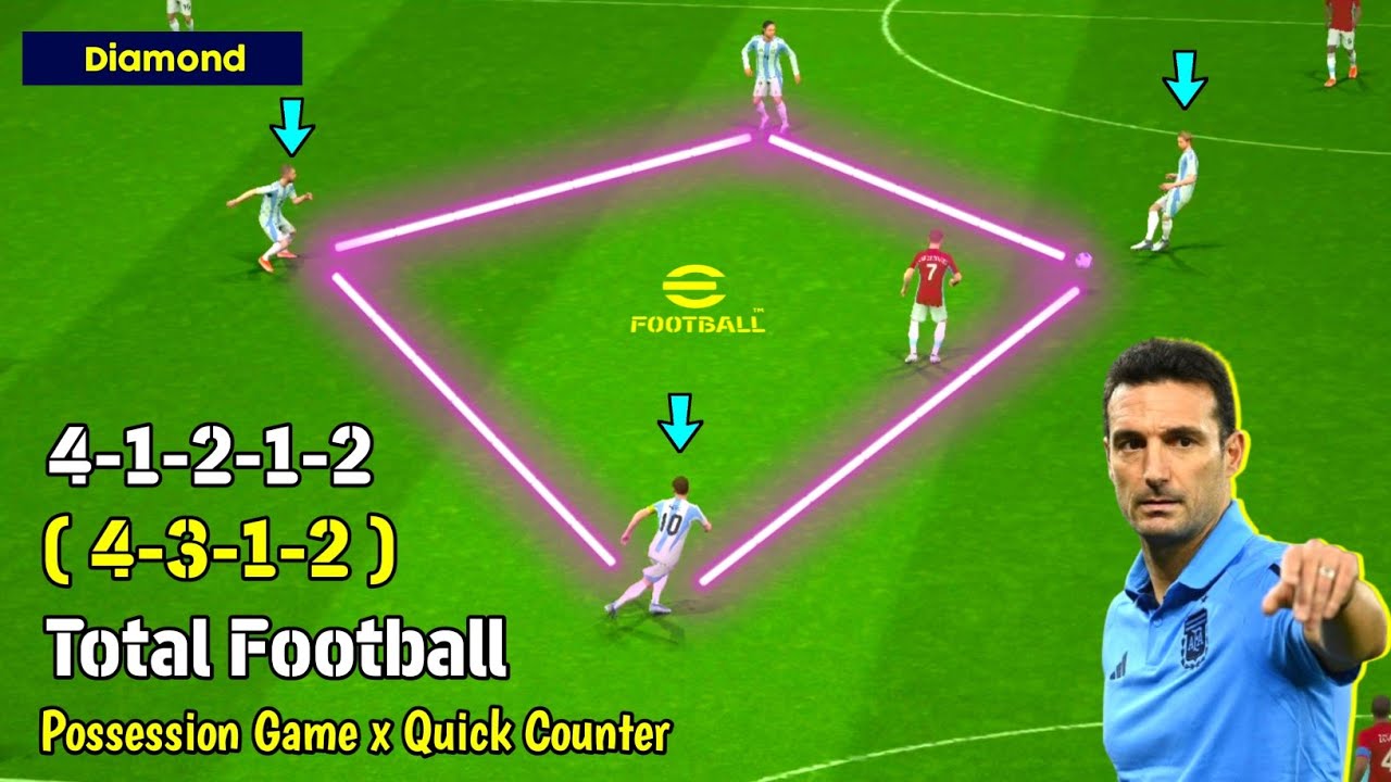 Rip Opponents New 4 1 2 1 2 Diamond Formation In EFootball 24 Mobile