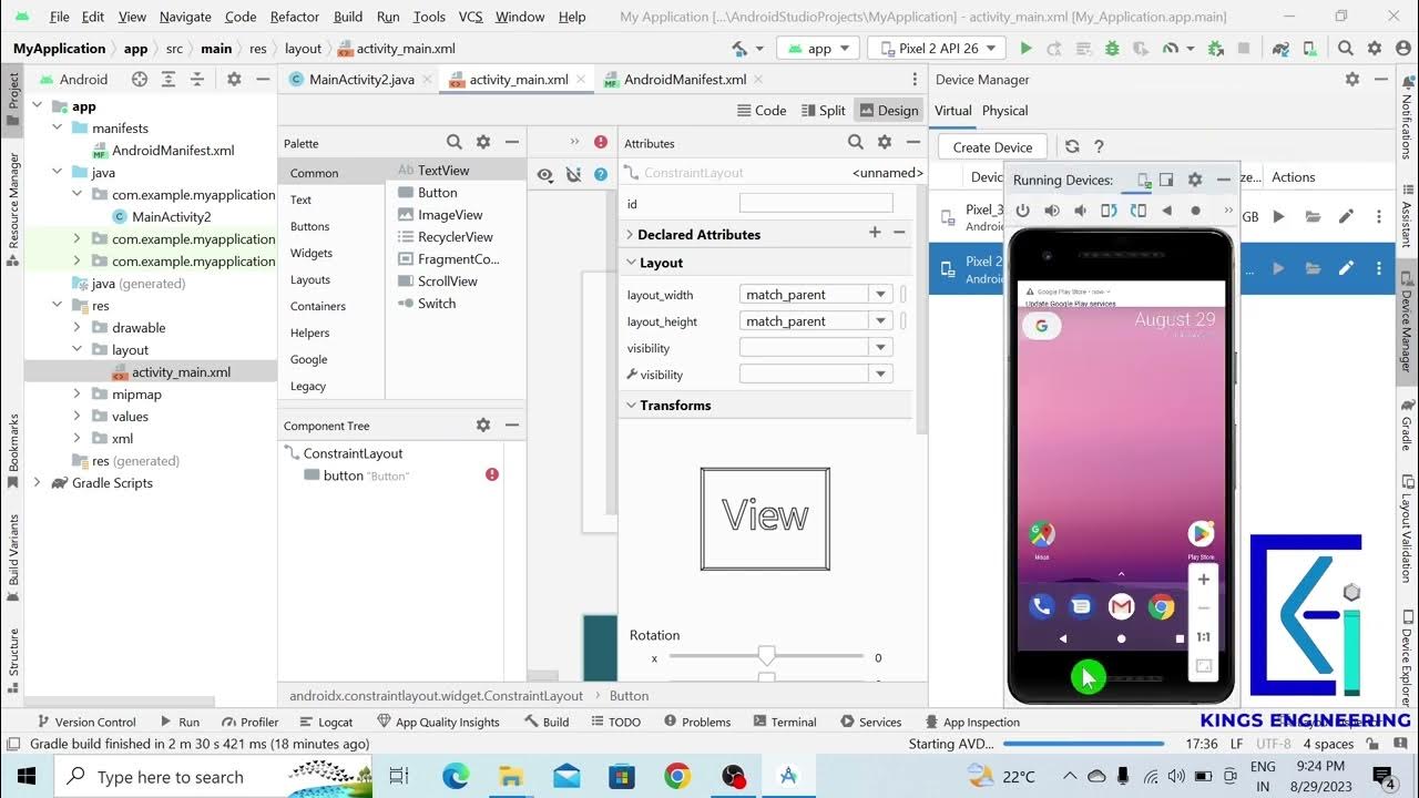 Interface of Android Studio - Just Watch | Android Studio Tutorial #6 ...