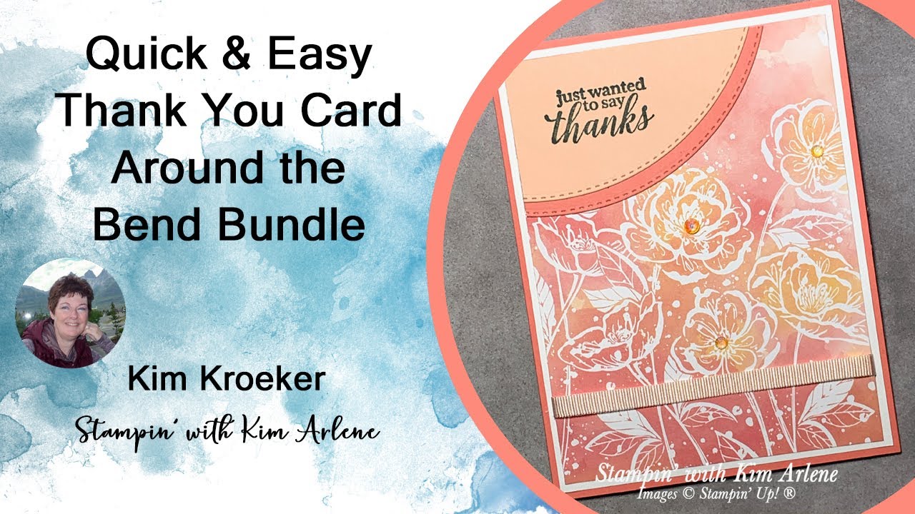 Quick & Easy Thank You Card Around the Bend - YouTube