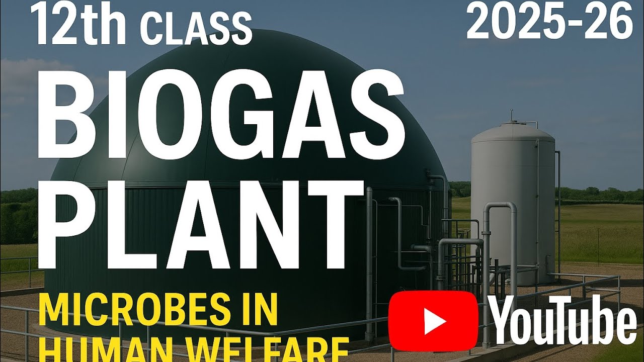 Biogas plant (gobar gas)🔥 Microbes in Human welfare | class 12th ...