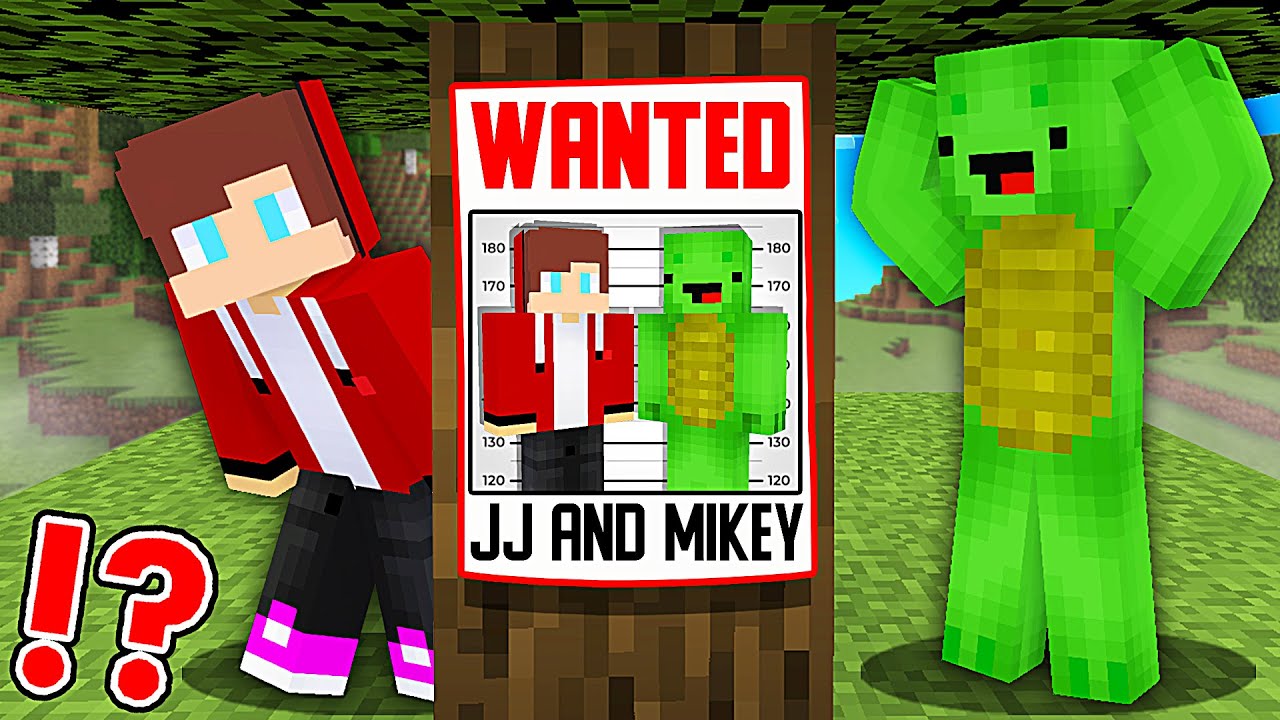 Why JJ and Mikey are WANTED in Minecraft? - Maizen - YouTube
