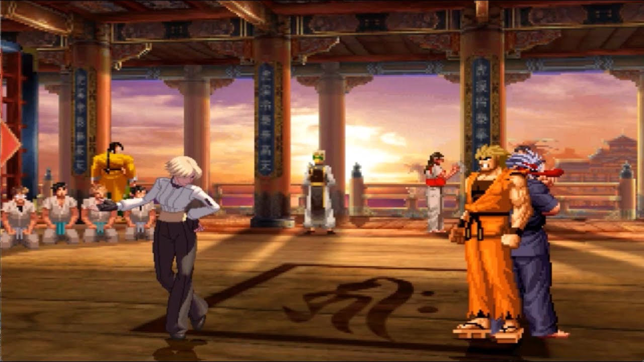 KOF EX 1.0 - Art of Fighters - King-Pre(me) VS Mr. Karate & EX Ryo ...