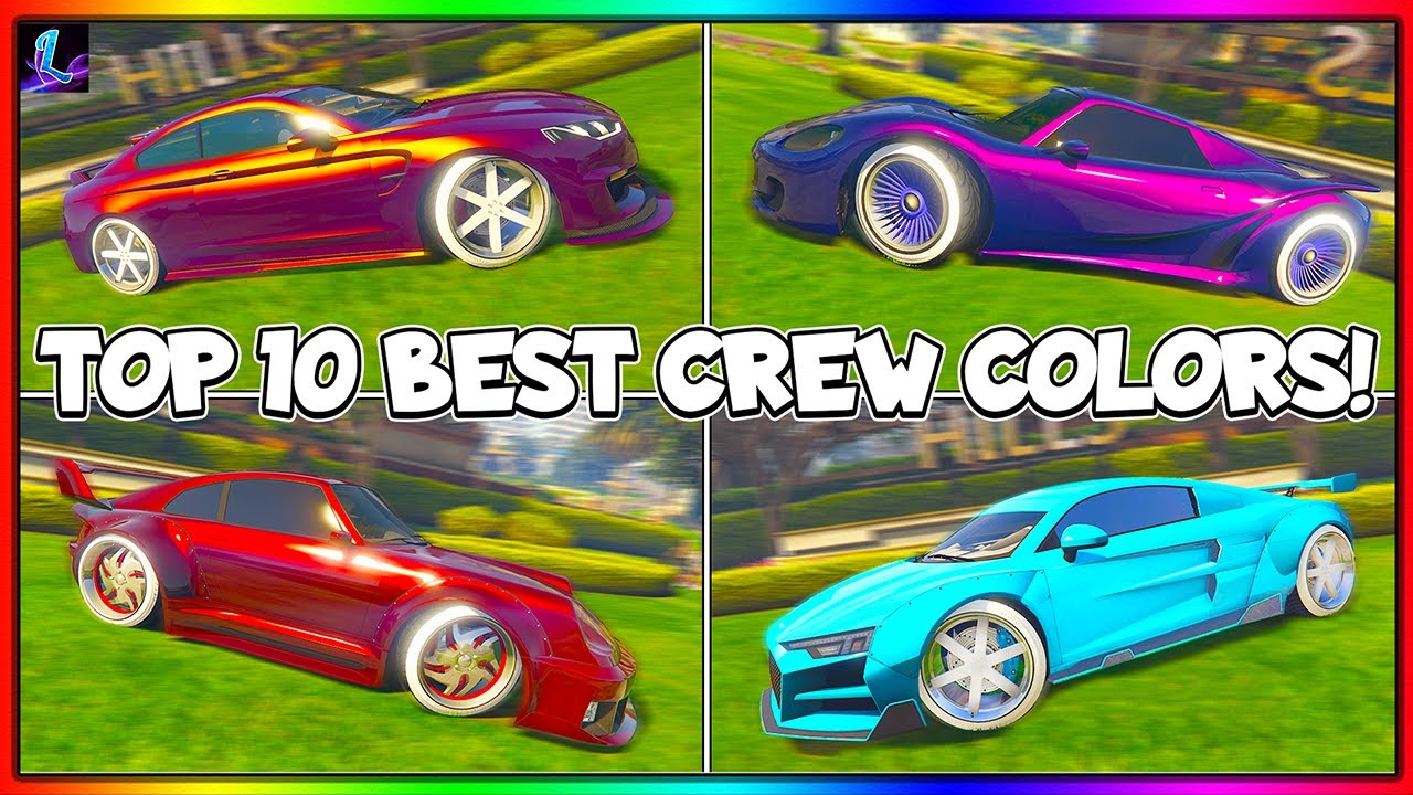The TOP 10 BEST CREW COLORS In GTA 5 Online 2023! (Modded Crew Colors ...