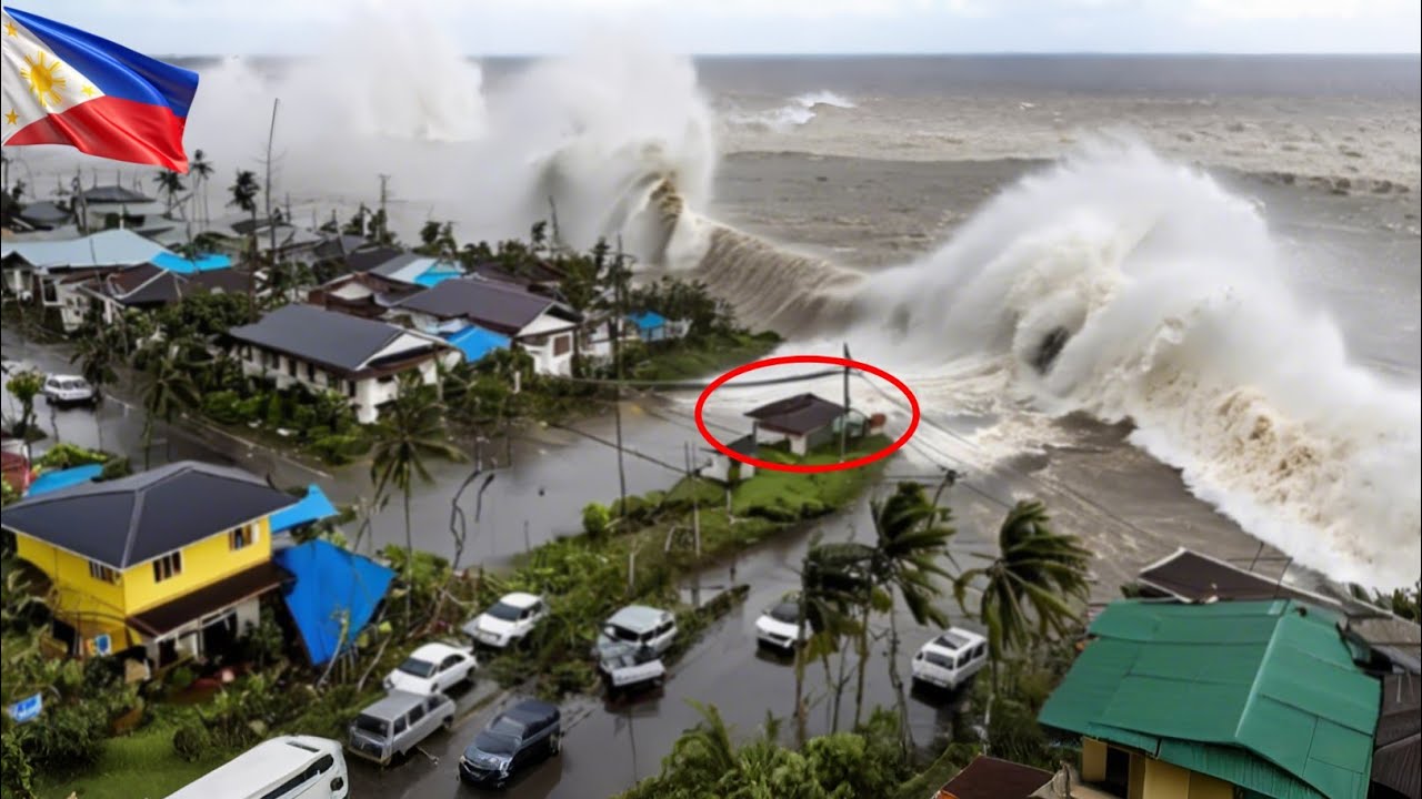 Mass evacuation due to Typhoon Pepito in the Philippines today! Tsunami ...