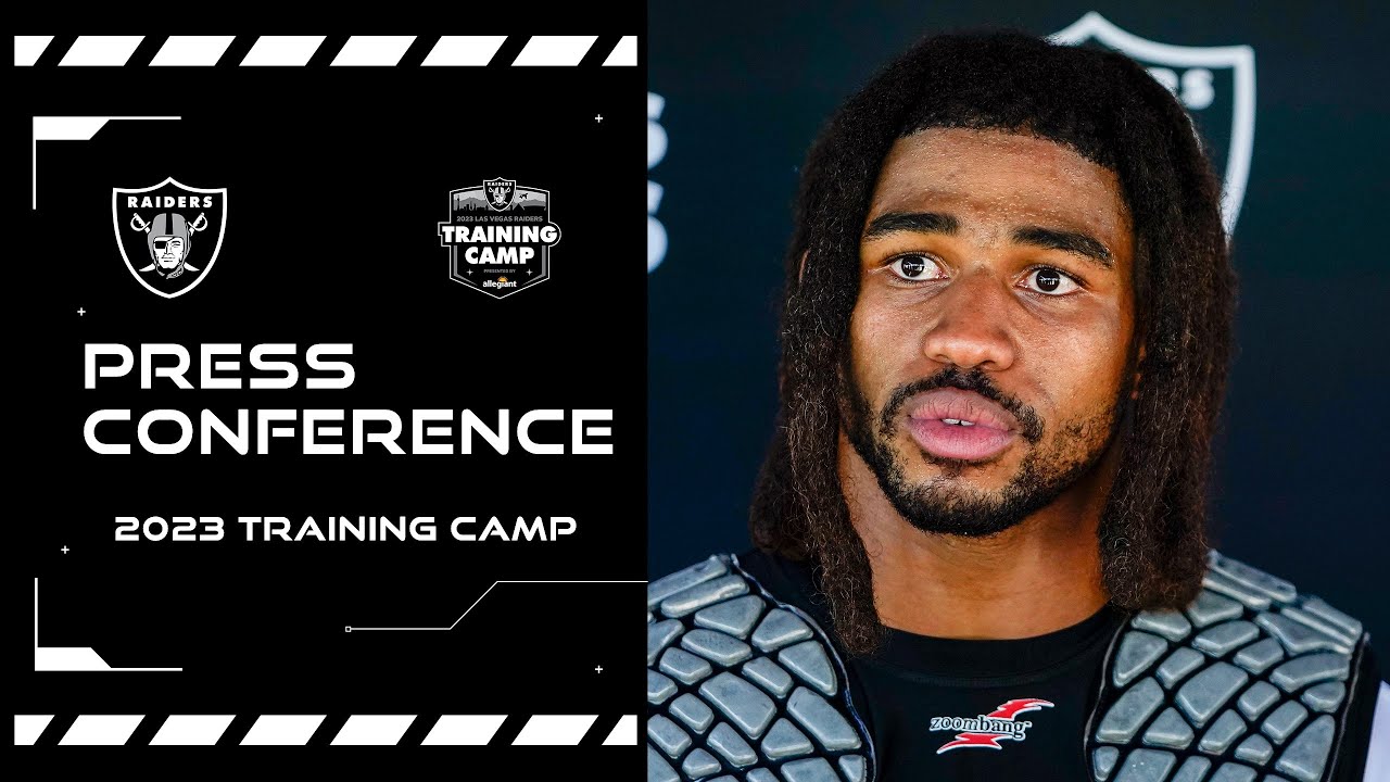 Maxx Crosby, DeAndre Carter, Roderic Teamer and Greg Van Roten Presser ...