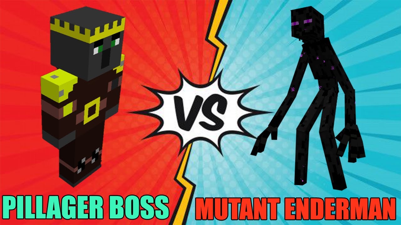 MUTANT ENDERMAN VS PILLAGER BOSS FIGHT IN MINECRAFT |MINECRAFT MOB ...