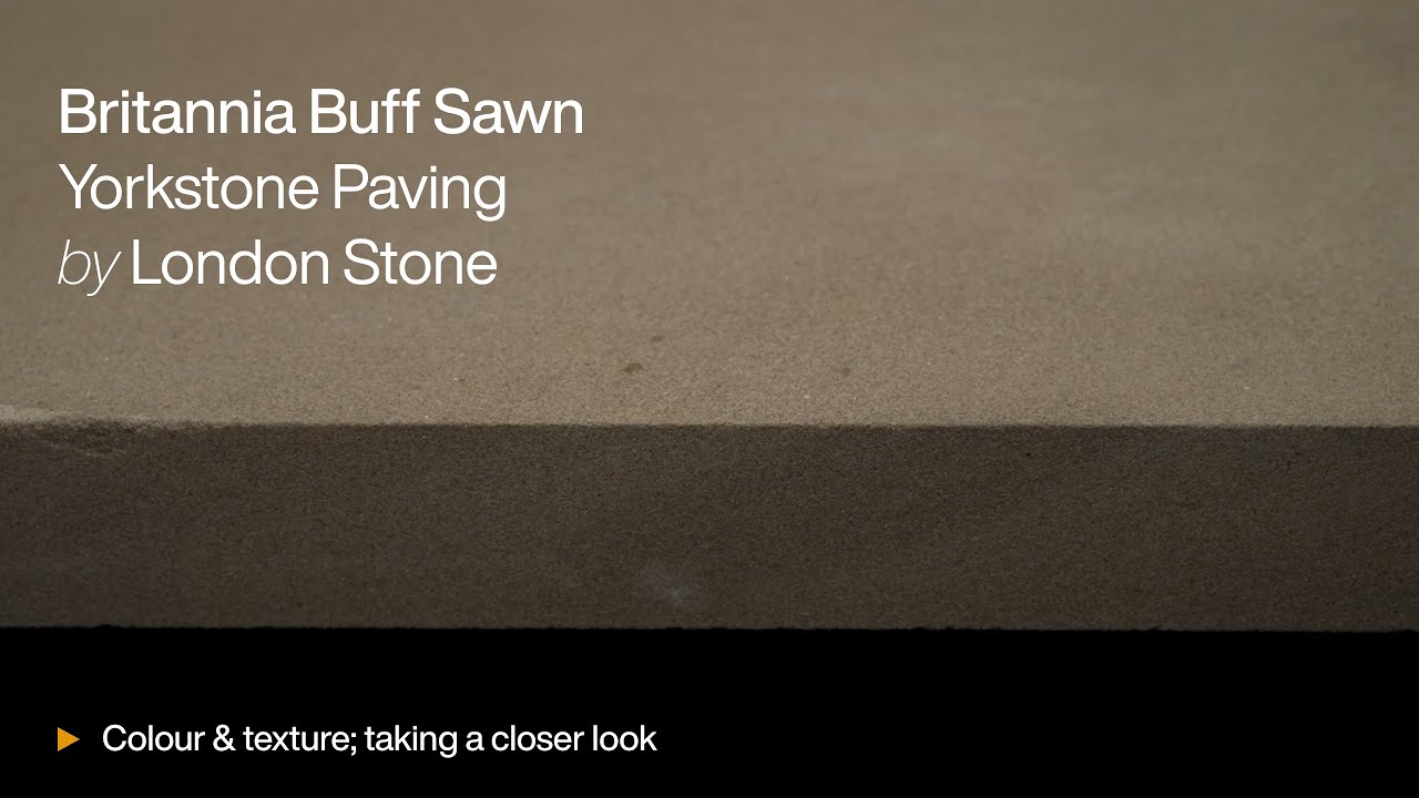 Britannia Buff Sawn Yorkstone - Surface Texture, Colour Variation, Wet ...