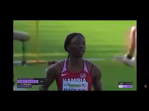 Masilingi from Namibia 200m Astonishing finish World Athletics 2021 ...