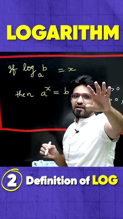 Definition of LOG • Logarithm Part 2/6 #logarithm #jee2024 #bhannatmaths - YouTube