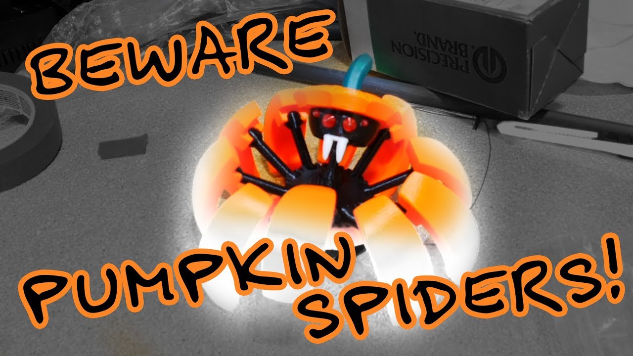 Transformer Pumpkin Spider Attacks Camera! - YouTube