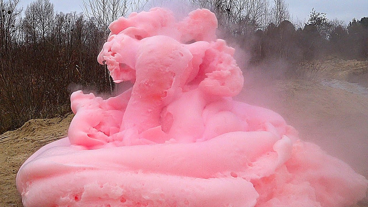Experiment Pink Foam Elephant toothpaste // Fanta, Coca Cola, Sprite ...