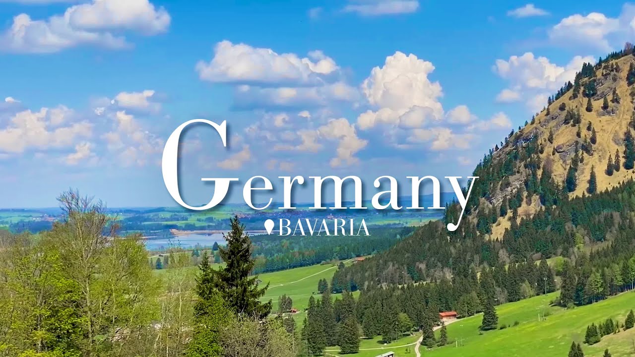 2 Hours - Warm German Hillside of Bavaria - Blue Skies, Green Hills ...