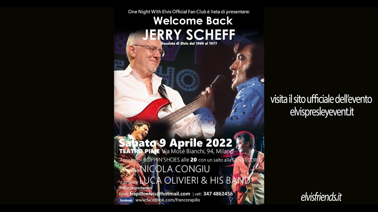 💥PROMO DELUXE💥 WELCOME BACK JERRY SCHEFF! SABATO 9 APRILE 2022 - Teatro ...