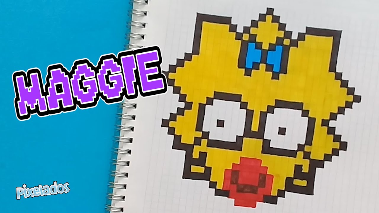 COMO DIBUJAR MAGGIE SIMPSON PIXEL ART - PIXELADOS - YouTube