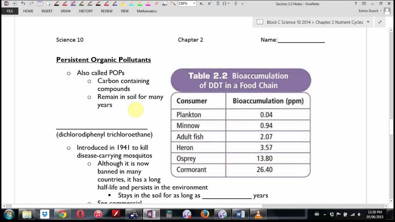 Science 10 Section 2.3 Bioaccumulation - YouTube