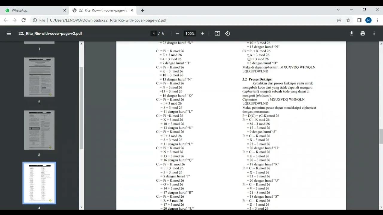 PENJELASAN JURNAL PERANCANGAN APLIKASI PENGAMANAN PESAN DENGAN ...